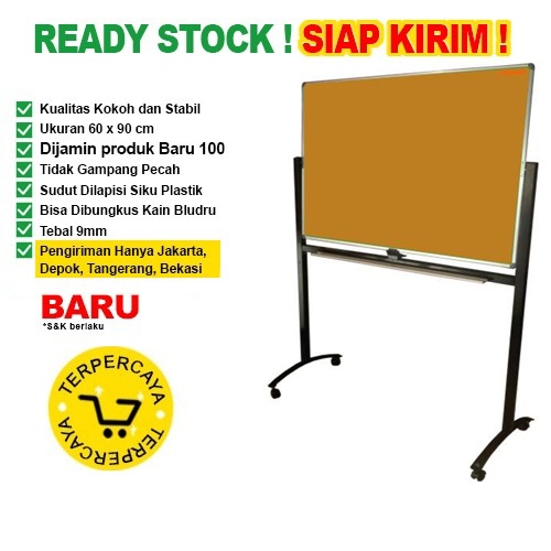 Jual Whiteboard SAKANA Polos 60x90 cm ( Kaki )